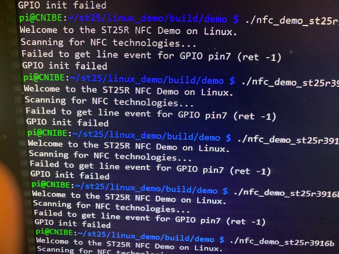 Solved: Raspberry Pi 3 to the STEVAL-25R3916B issue - STMicroelectronics Community