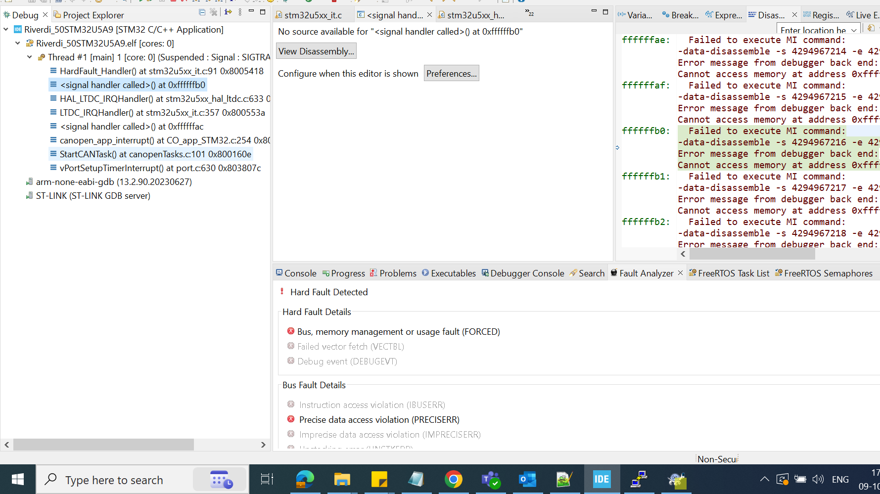Solved Stm32 Osmessagequeue Hardfault Error Page 2 Stmicroelectronics Community