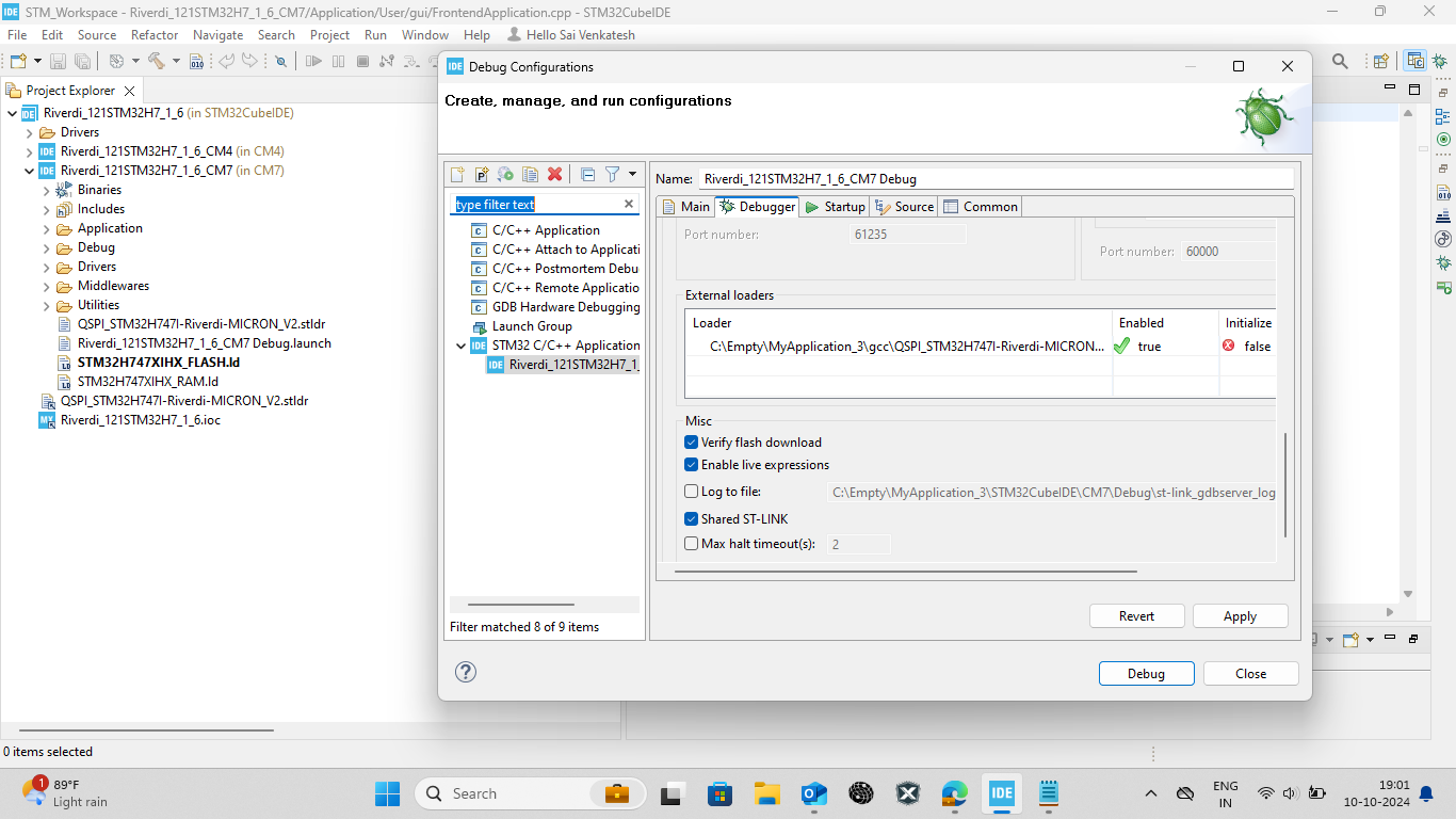 Solved Stm32 Cube Ide Debugger Error Stmicroelectronics Community 6741