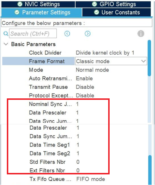Not able to transmit and receive CAN frames using ... - STMicroelectronics Community