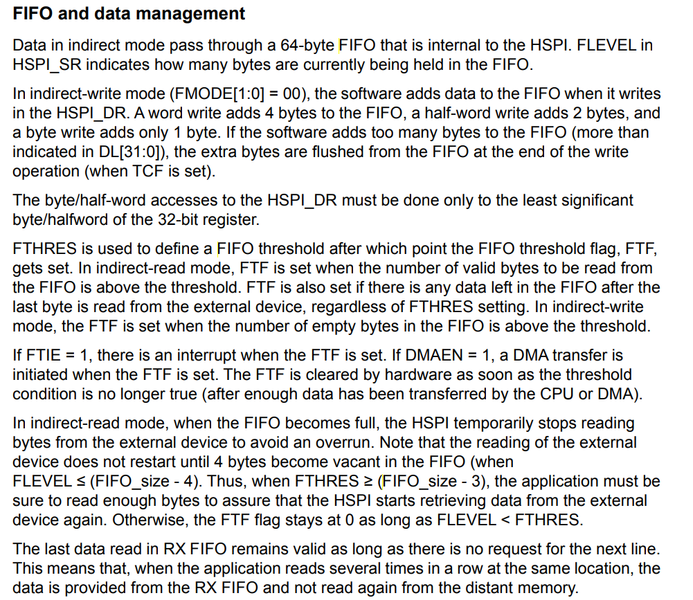 STM32U5 hspi fifo - STMicroelectronics Community