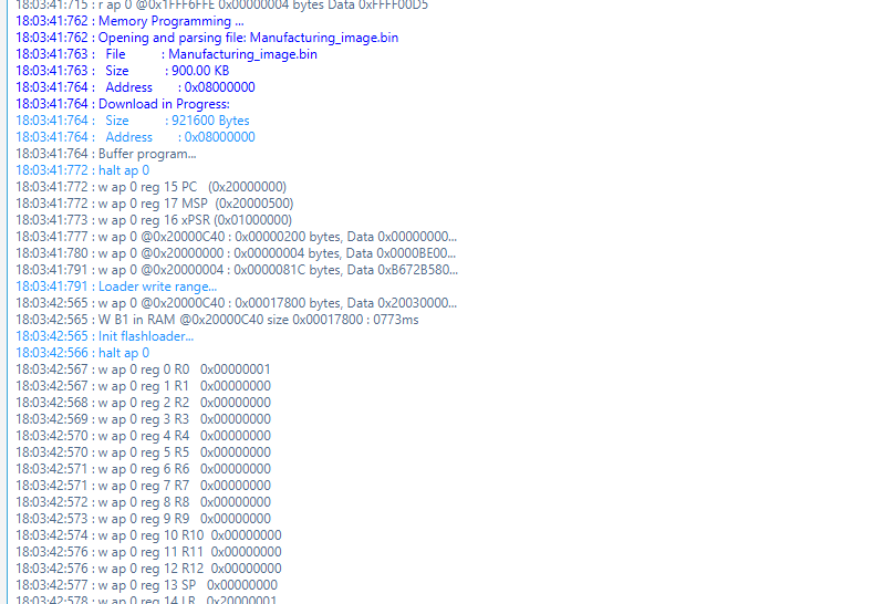 Solved Error During Flashing Stm32wb5mmgh6u With Cubeprog Stmicroelectronics Community