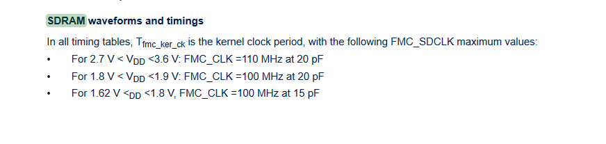 Solved: H723Z external SD Ram clock no signal IS42S16400J-... - STMicroelectronics Community