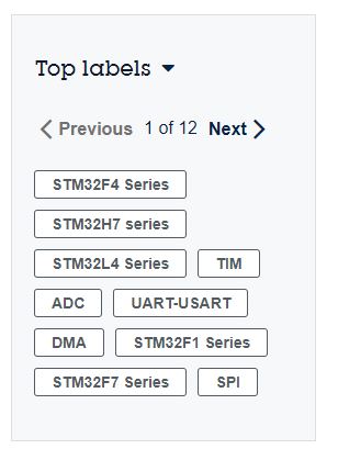 Please make the "Labels" window usable - STMicroelectronics Community