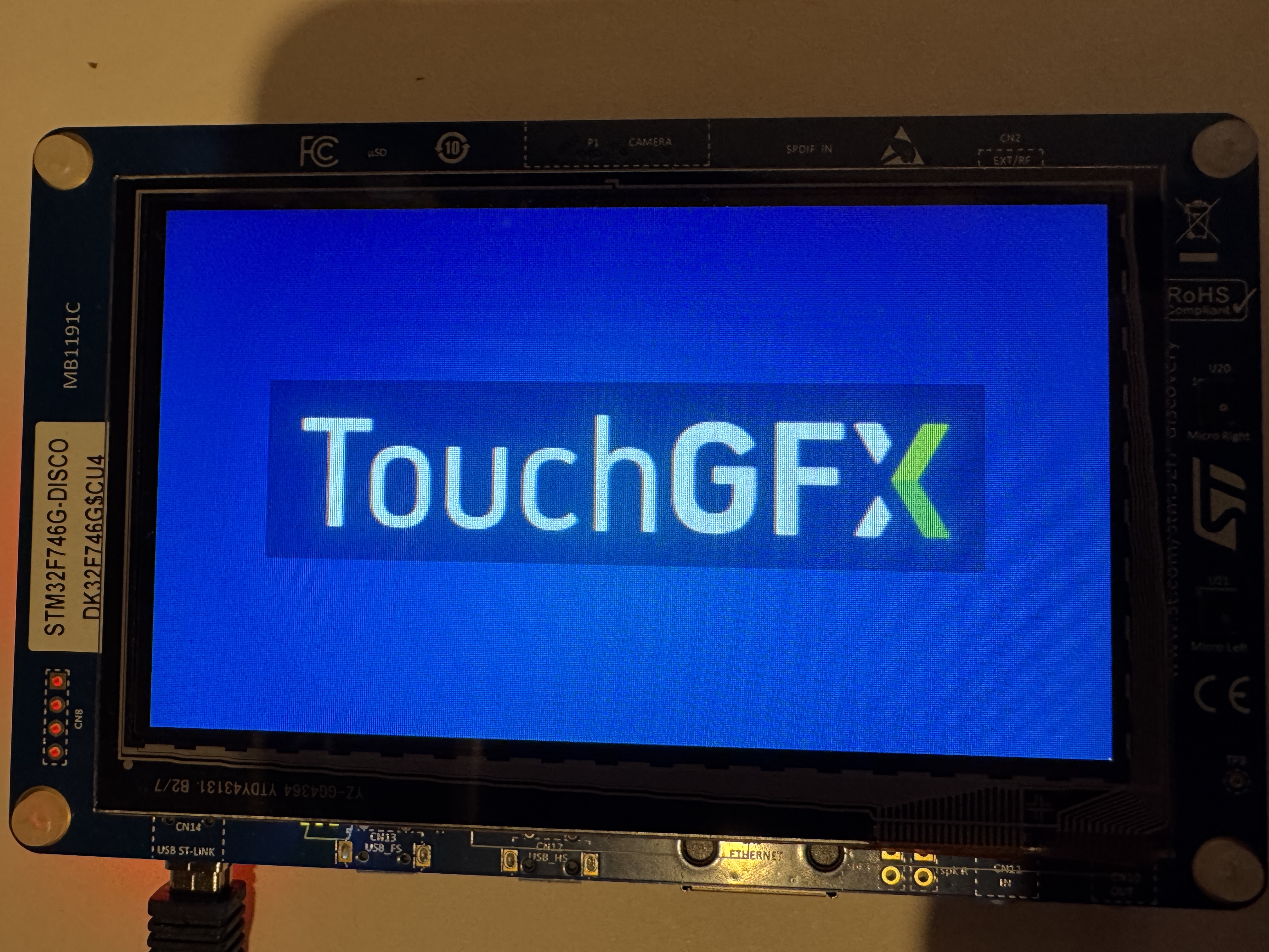 Solved: TouchGFX Not working STM32F746G-DISCO - STMicroelectronics Community