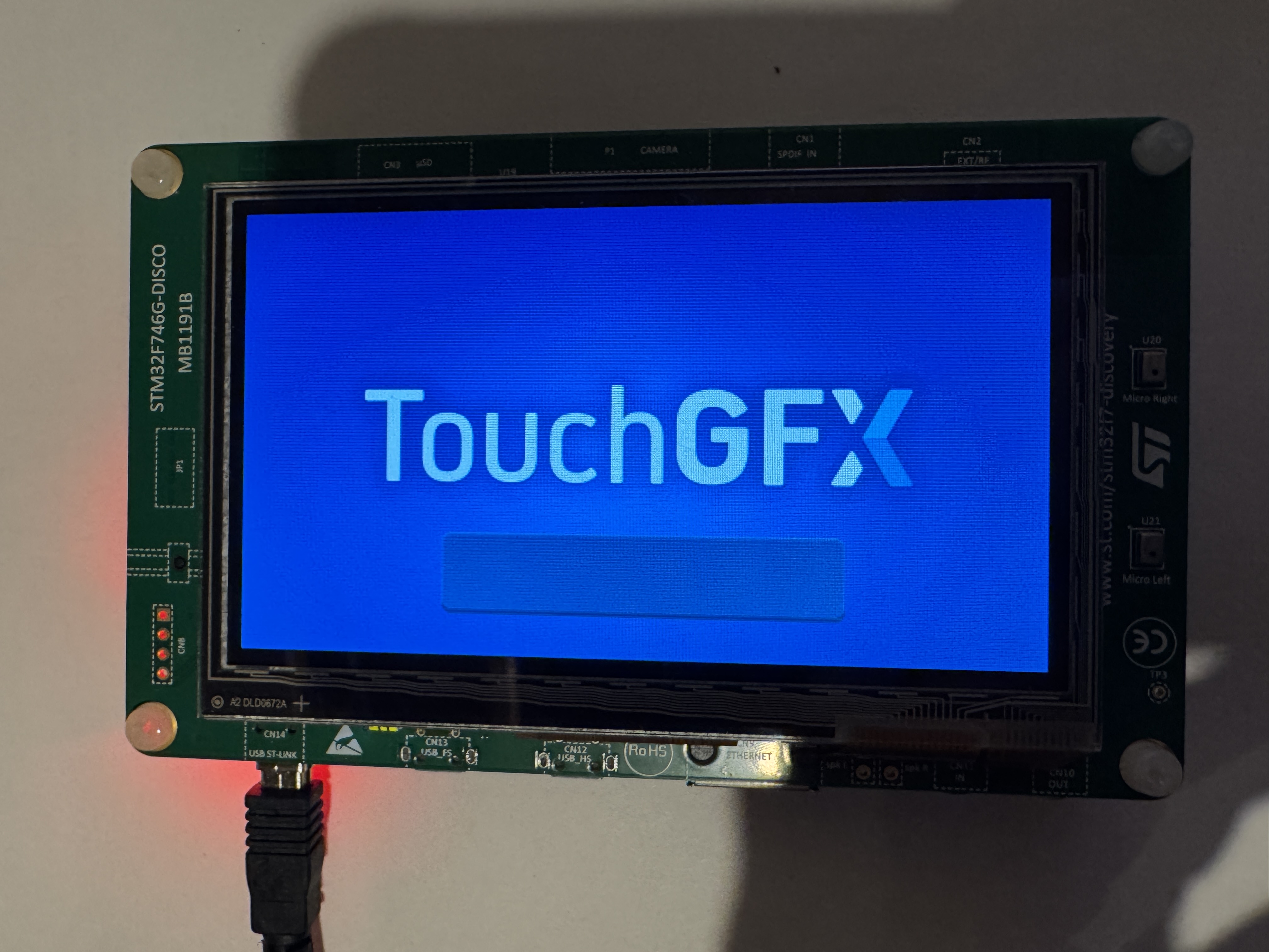 Solved: TouchGFX Not working STM32F746G-DISCO - STMicroelectronics Community