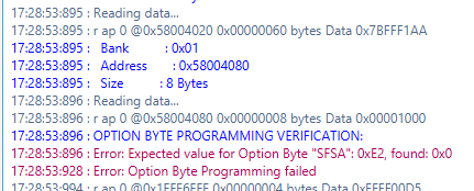 Solved: Error during flashing STM32WB5MMGH6U with cubeProg... - STMicroelectronics Community