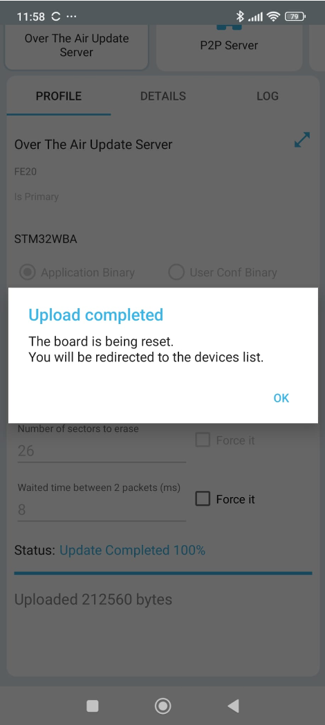 Solved: STM32WBA55CG - Problems with BLE_HeartRate_ota upg... - STMicroelectronics Community