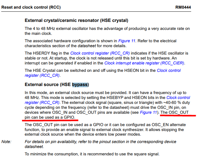 Solved External Oscillator Input Stmicroelectronics Community