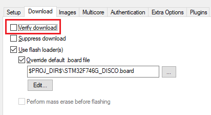 Solved: STM32F746 IAR QSPI Verification error - STMicroelectronics Community