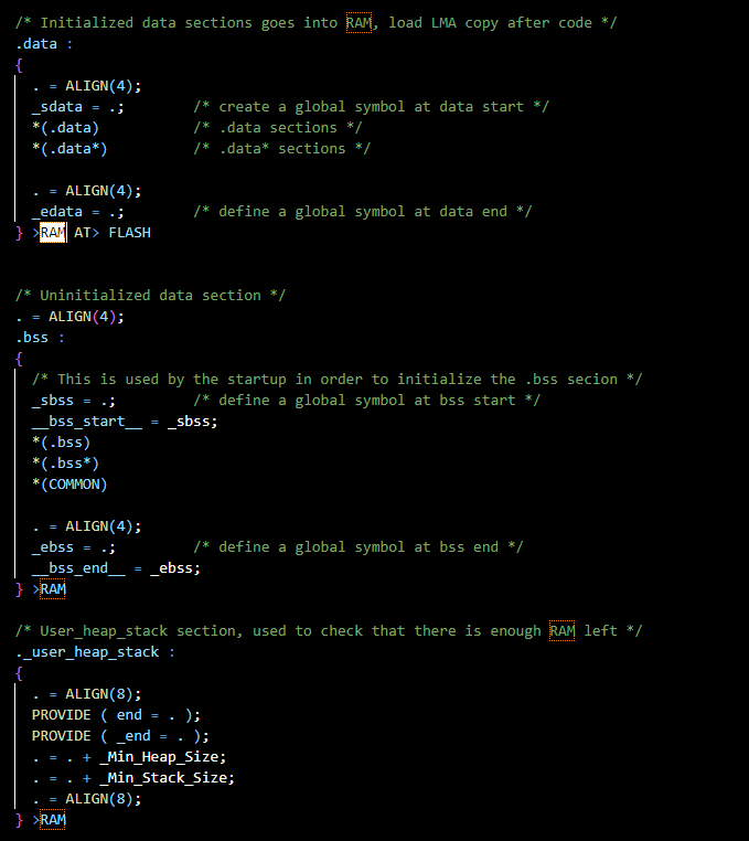 Issue With Linker Script In Stm32cubemx 6 12 1 Stmicroelectronics Community