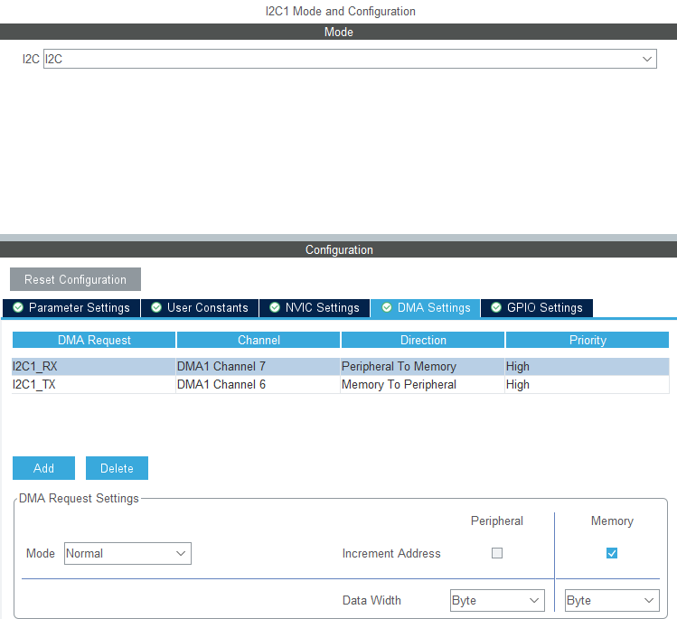 STM32F1 I2C DMA has no stop bit - STMicroelectronics Community