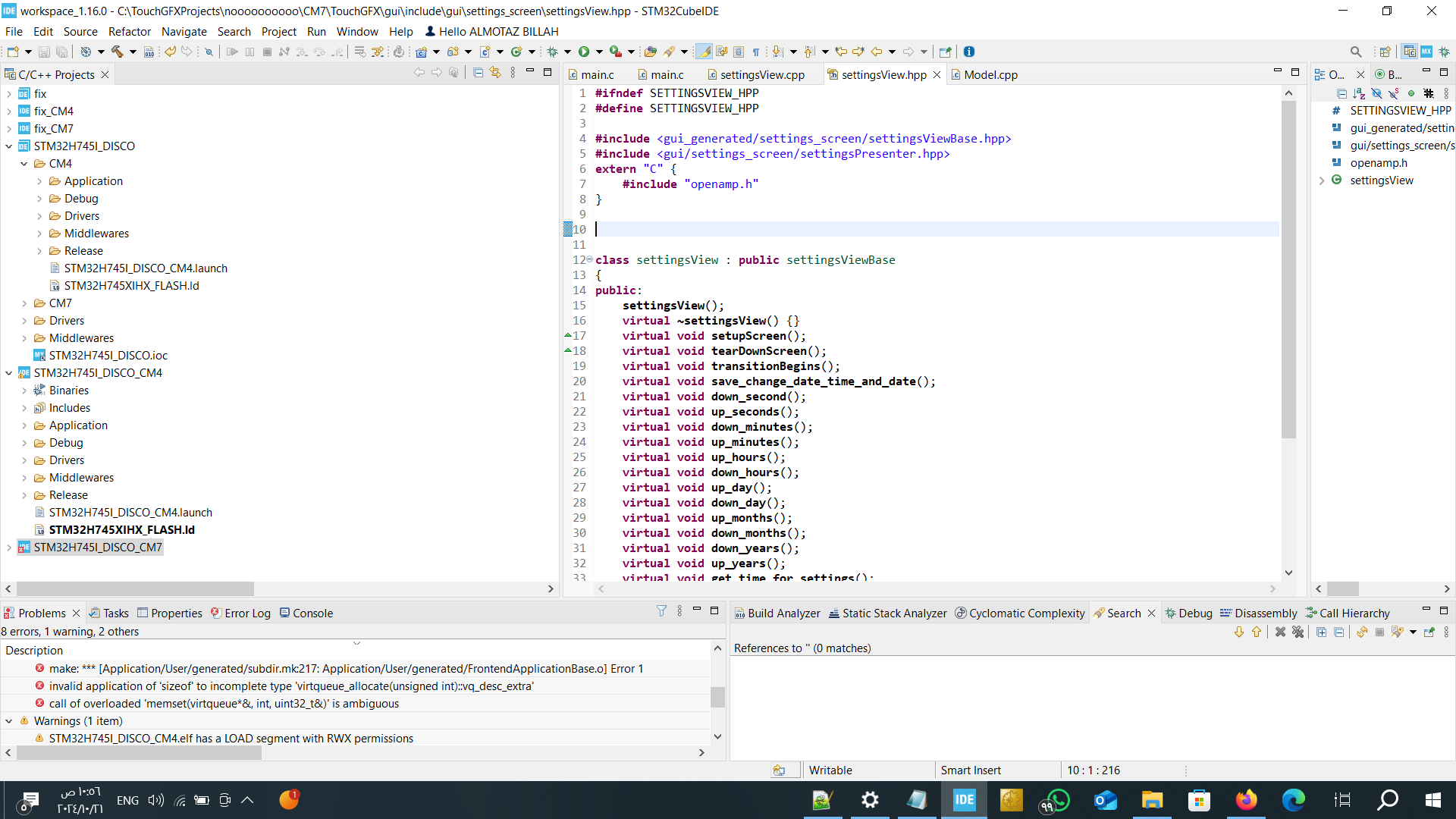 Solved: erros openamp with touchgfx - STMicroelectronics Community