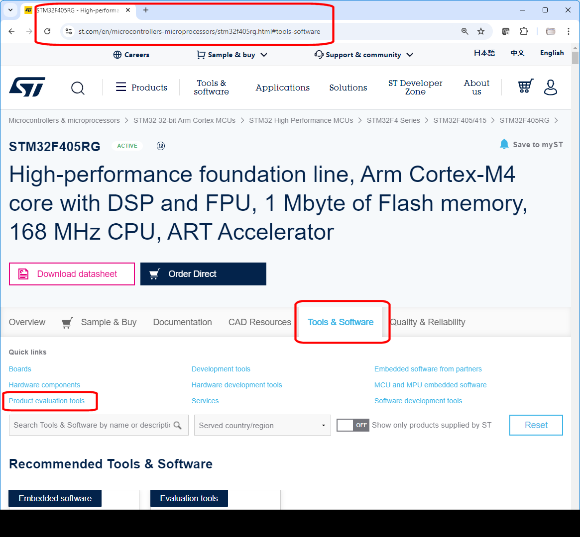 Solved: STM32F405 Development board - STMicroelectronics Community