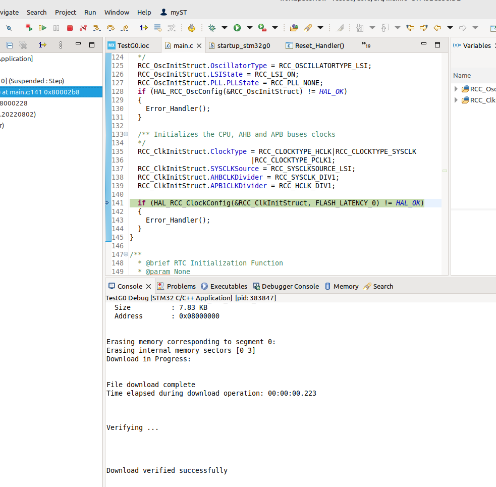 STM32 G0B1KEU6: Using LSI as clock source - STMicroelectronics Community
