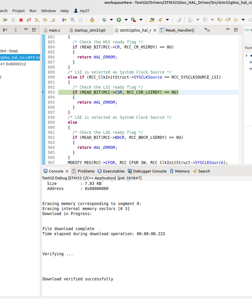 STM32 G0B1KEU6: Using LSI as clock source - STMicroelectronics Community