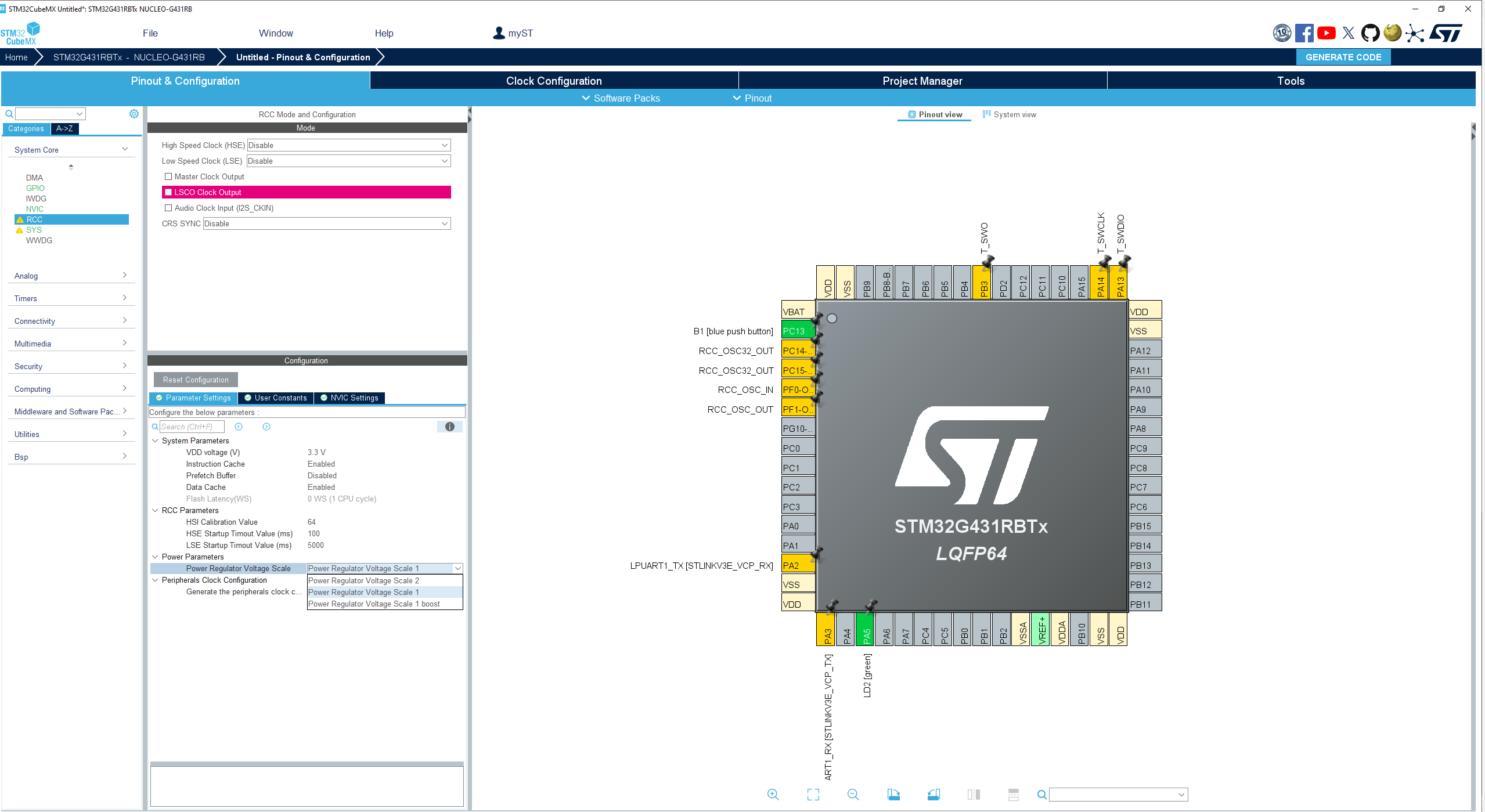 Solved: How could I select the voltage scaling range for t... - STMicroelectronics Community