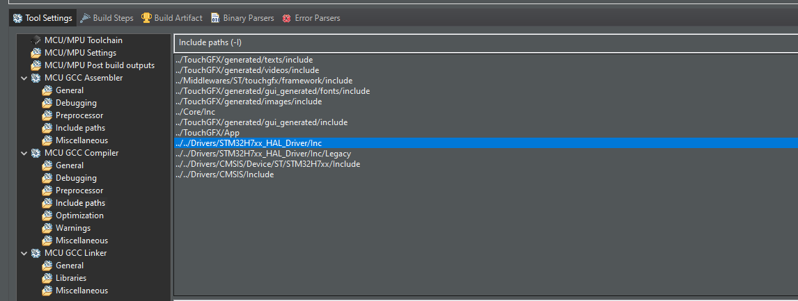 Fatal error with touchgfx custom board generated c... - STMicroelectronics Community