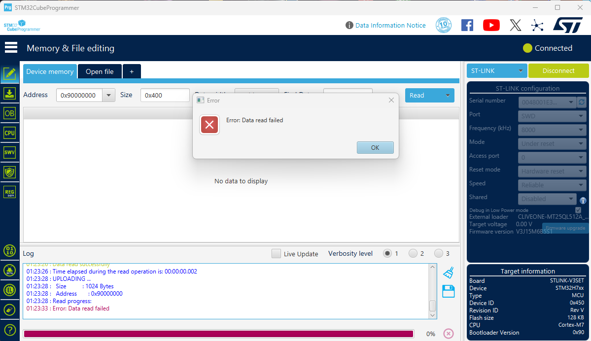 STM32H750IBT6 Bootloader Problem - STMicroelectronics Community