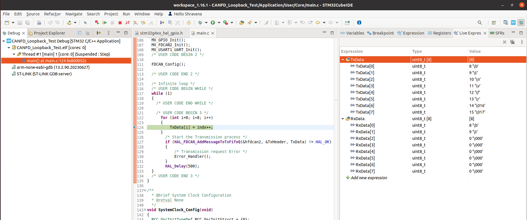 Solved No Activity Observed In Tx Pin Of Fdcan In Stm32g4 Stmicroelectronics Community