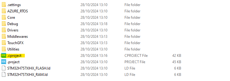 Solved I Cant Generate Code With Touchgfx Due To Cproje Stmicroelectronics Community
