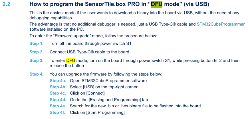 MKBOXPRO DFU Mode USB STM32CubeProgrammer - STMicroelectronics Community