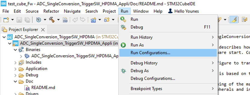 Stm32cubeide How To Debug An Stm32h7rx Sx Project Stmicroelectronics Community