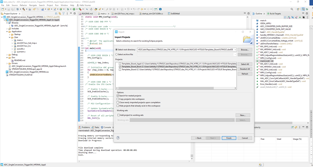 Stm32cubeide How To Debug An Stm32h7rx Sx Project Stmicroelectronics Community