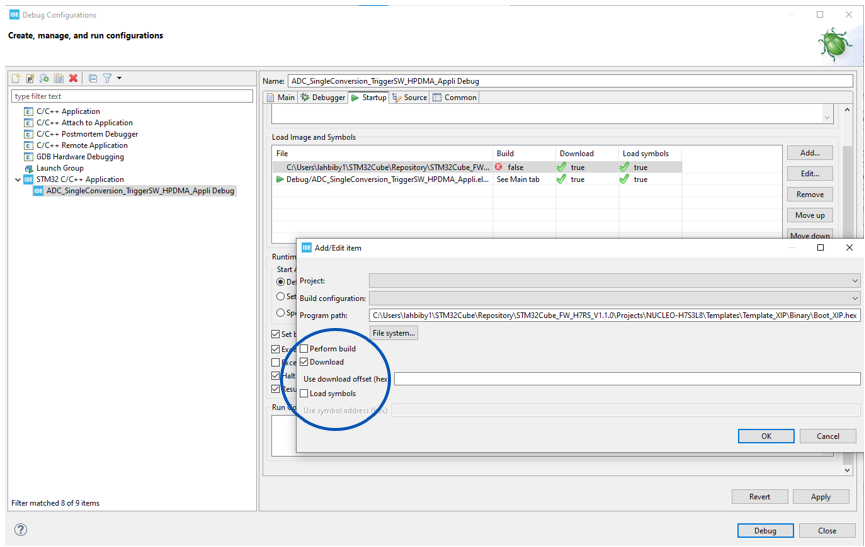 Stm32cubeide How To Debug An Stm32h7rxsx Project Stmicroelectronics Community