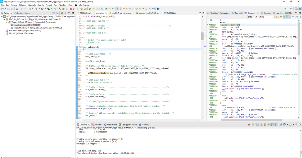 Stm32cubeide How To Debug An Stm32h7rxsx Project Stmicroelectronics Community 