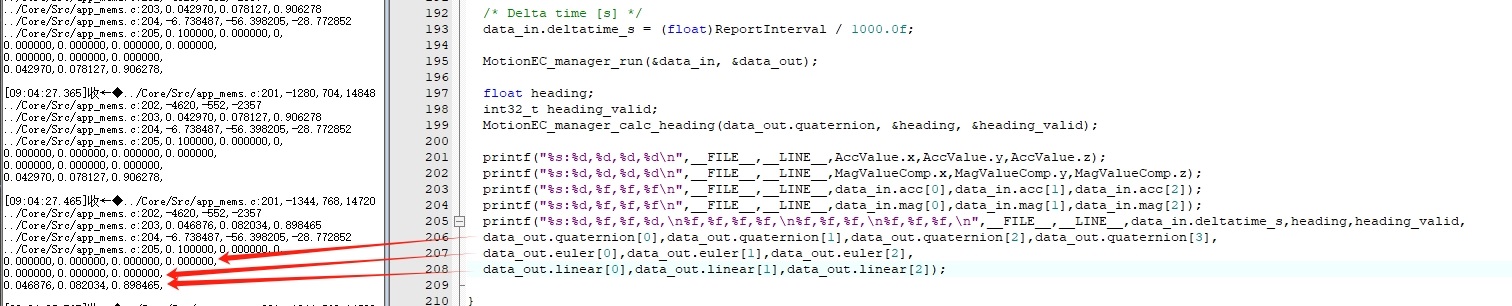 Solved: MotionEC MotionEC_manager_run() output quaternion ... - STMicroelectronics Community