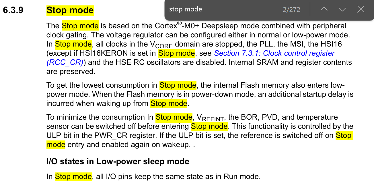 Stm32l0 Stop And Standby Mode Stmicroelectronics Community