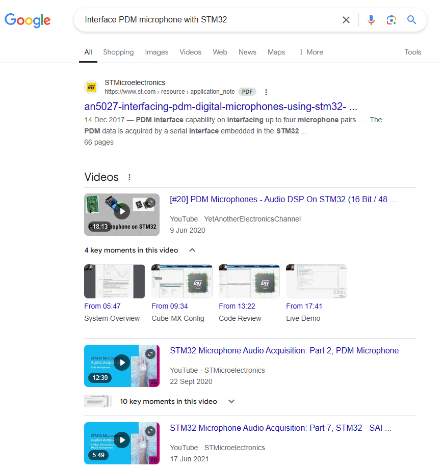 Interface PDM microphone with STM32 - STMicroelectronics Community