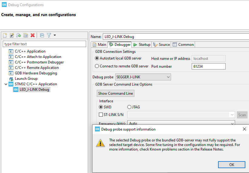 Solved J Link Segger With Stm32cubeide Stmicroelectronics Community