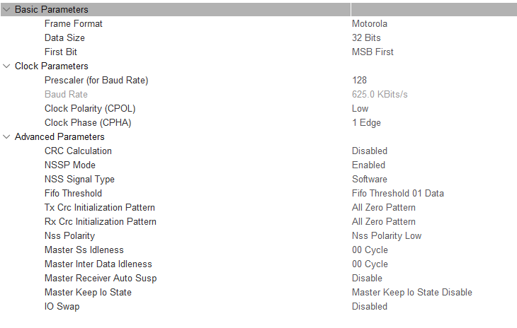 Solved Spi Configuration Stmicroelectronics Community