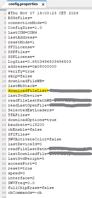 Solved: Deleting the "Recent files" list from STM32CubePro... - STMicroelectronics Community