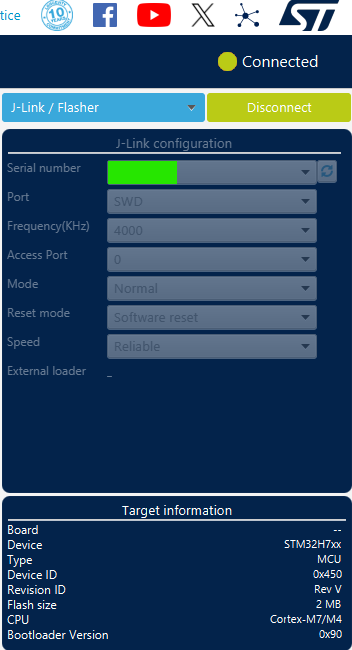 Solved Stm32cubeprogrammer Cannot Connect To Mcu Using J Page 2 Stmicroelectronics 9267