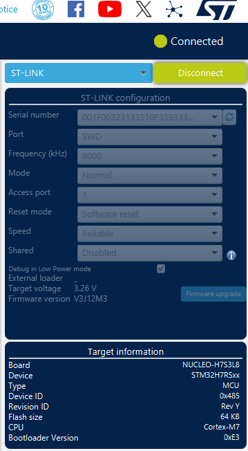 Solved Stm32cubeprogrammer Cannot Connect To Mcu Using J Stmicroelectronics Community