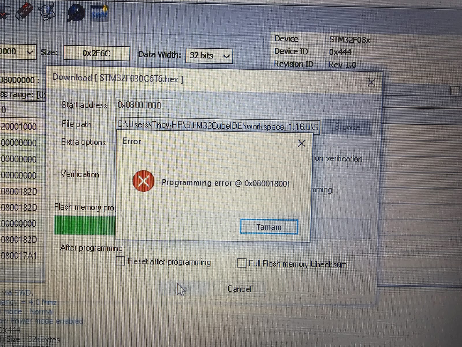 Programming Error Stm32f030c6t6 On Custom Board Page 2 Stmicroelectronics Community