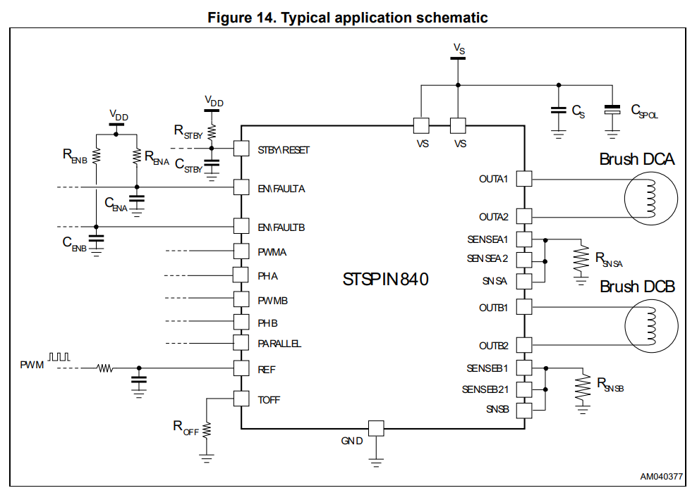 STSPIN840 Motor Current sensing - STMicroelectronics Community