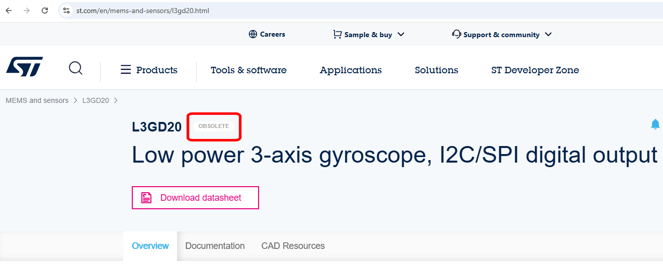 Solved: Gyroscope L3GD20 on STM32-F411E Discovery Board ...