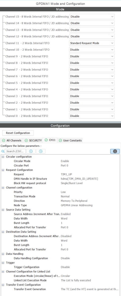 Gpdma Gpio Output Configuration Issues Stmicroelectronics Community