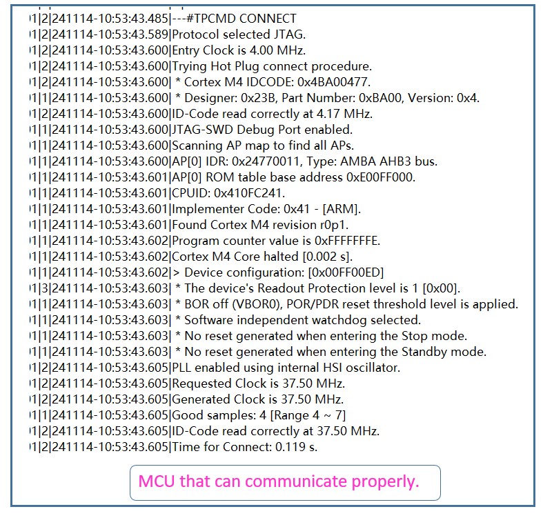 Case Stm32 St Link Utility Cannot Connect Target Stmicroelectronics Community