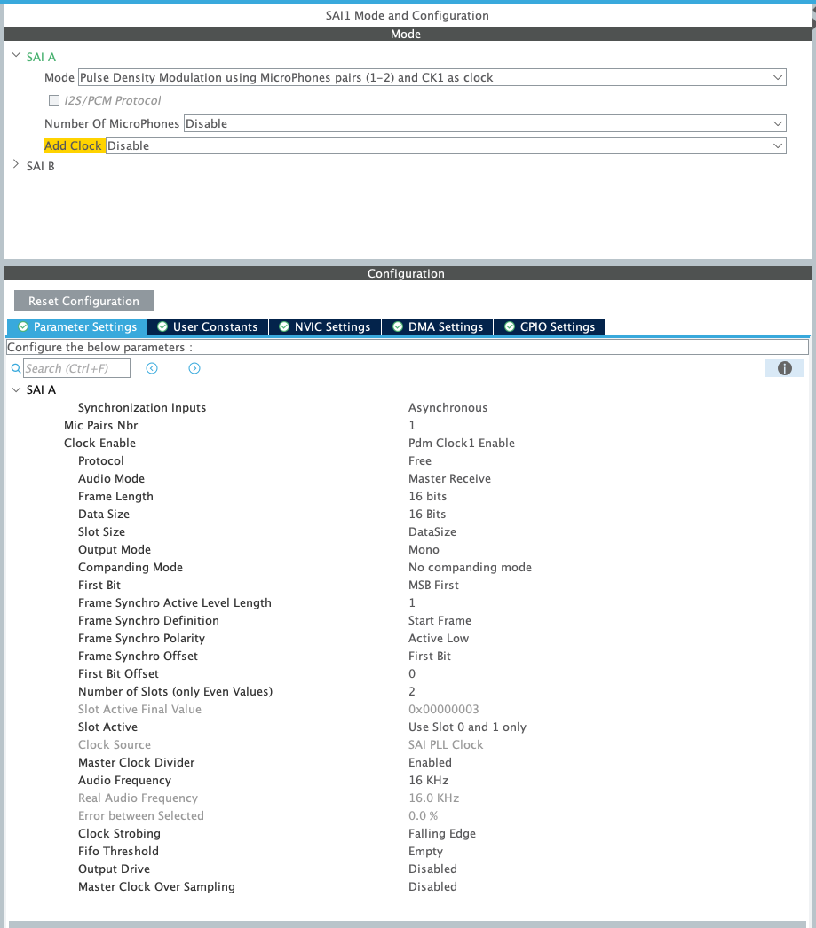 STM32WB55 / NUCLEO-WB55RG PDM Clock issue? - STMicroelectronics Community