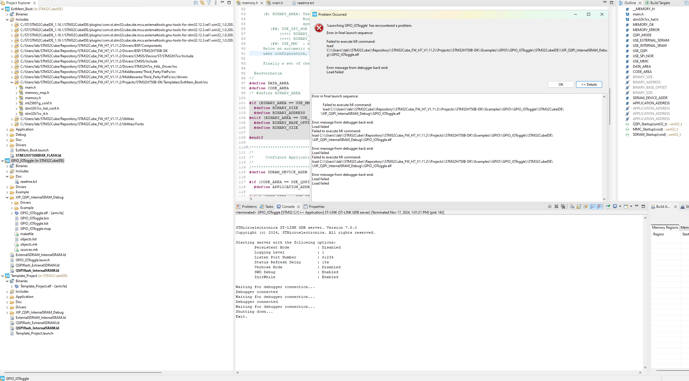 Solved Unable To Program My Gpio Image On Stm32h750b Dk Stmicroelectronics Community