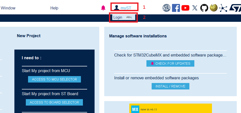 How do I login MX program? - STMicroelectronics Community