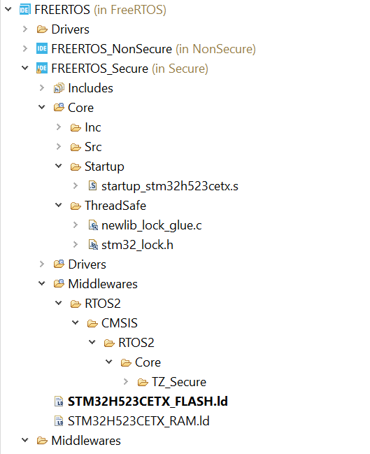 Solved Freertos Code Generation For Non Secure Stm32h5 8648