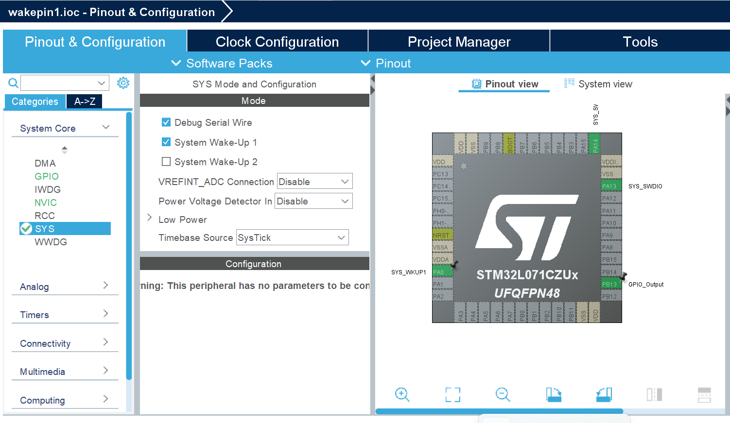 Solved: STM32L0 wake up pin 1 (PA0) not working? - STMicroelectronics Community