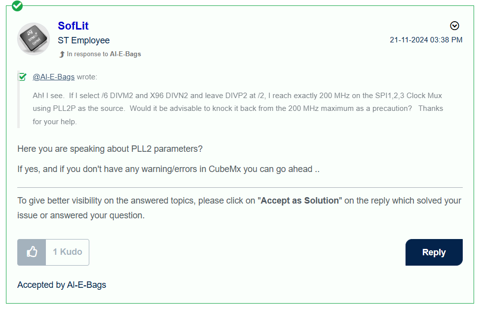 Solved Clock Configuration Setting On Stm32h750b Dk Post Stmicroelectronics Community