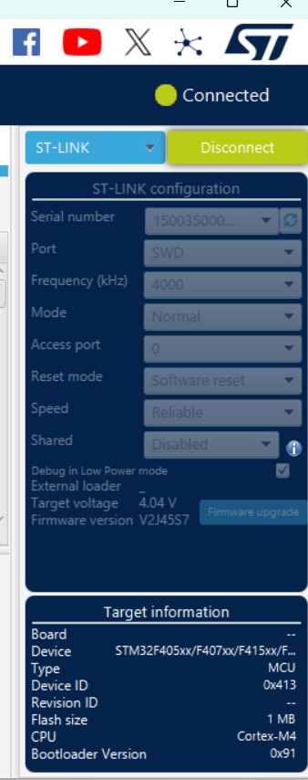 Solved Cannot Debug With Cubeide Error Failed To Erase Stmicroelectronics Community